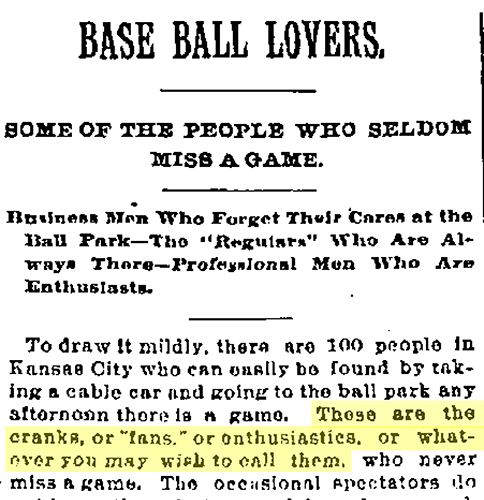 Early Baseball “Cranks” and “Fans” - KCQ Touches All the Bases in This ...