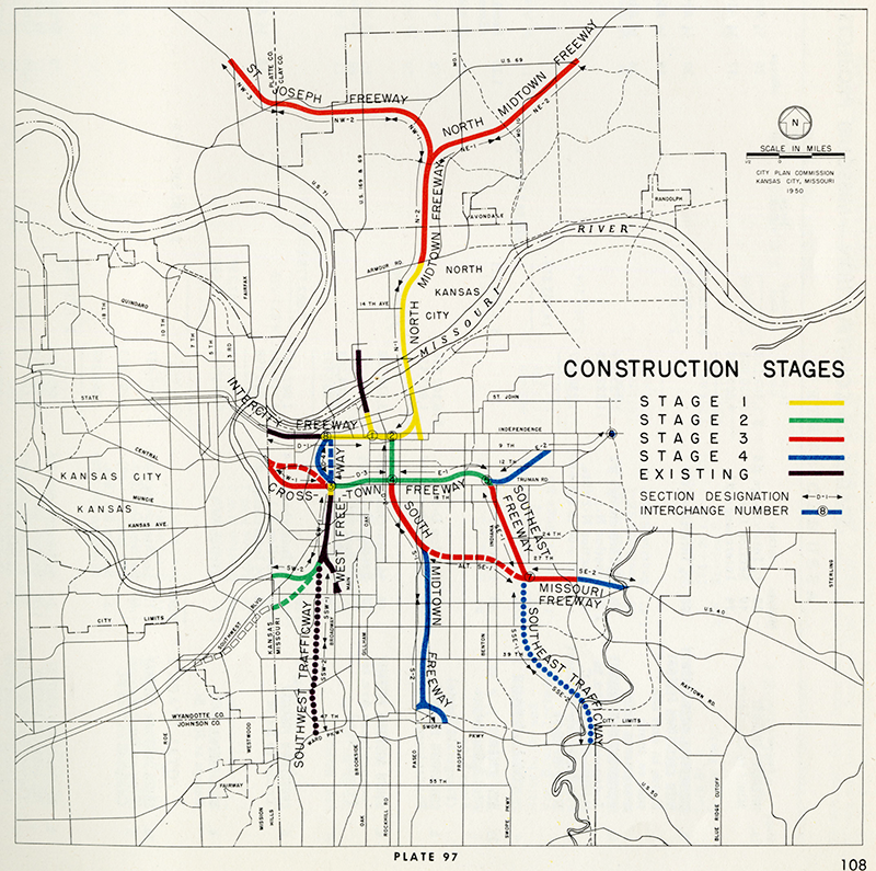 Street Map Downtown Kansas City 1957 Downtown Map Of Department