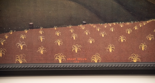 Enlarged Grant Wood Stone City Iowa | Kansas City Public Library